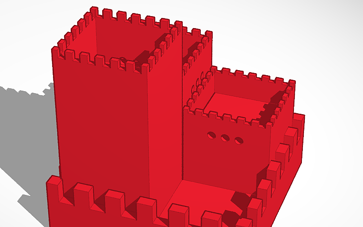 3D design Castle planter | Tinkercad