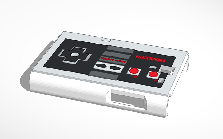 3D design NES controller phone case for samsung galaxy exhibit - Tinkercad