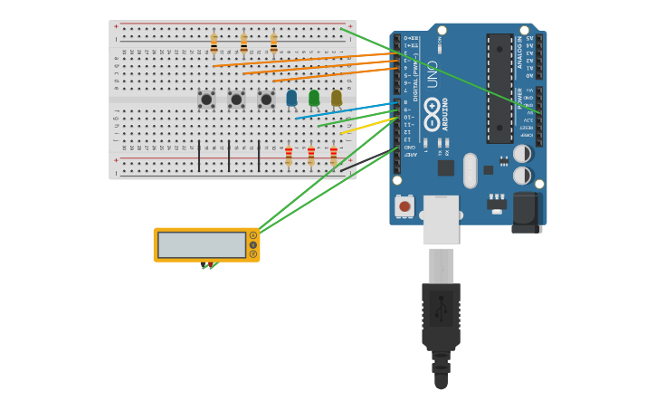Circuit design Desafio para casa - Aula 2 - Sistemas Embarcados - Tinkercad