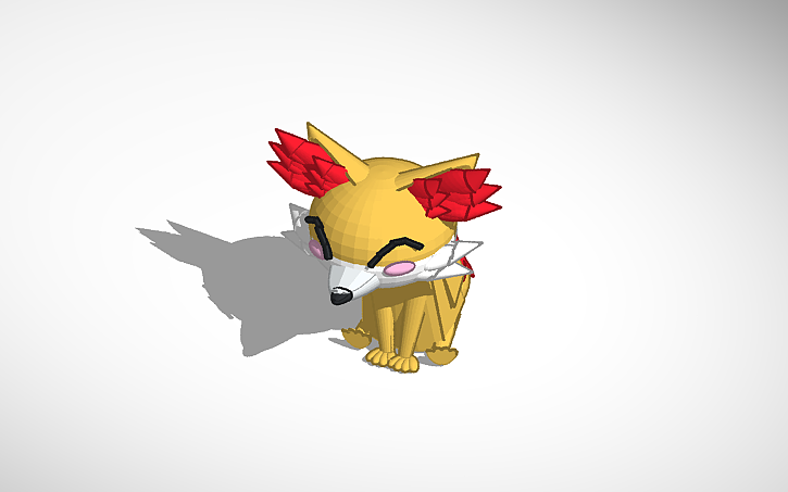 3D design Fennekin!!!!!!!! - Tinkercad