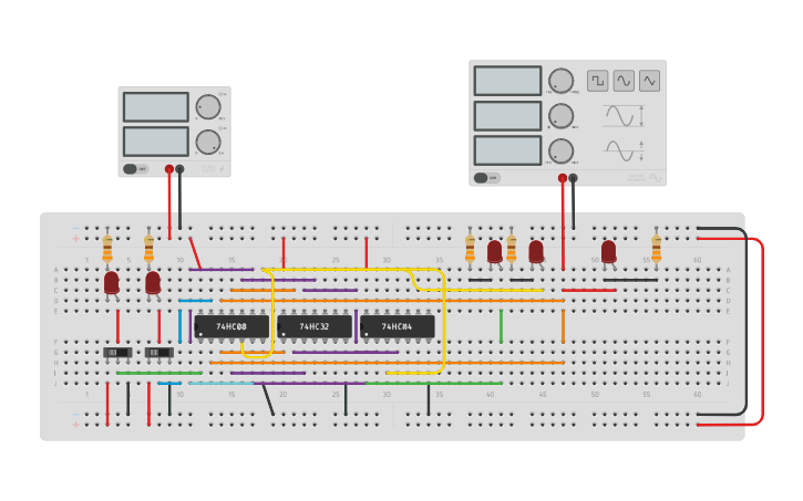 Circuit design LR Latch - Tinkercad