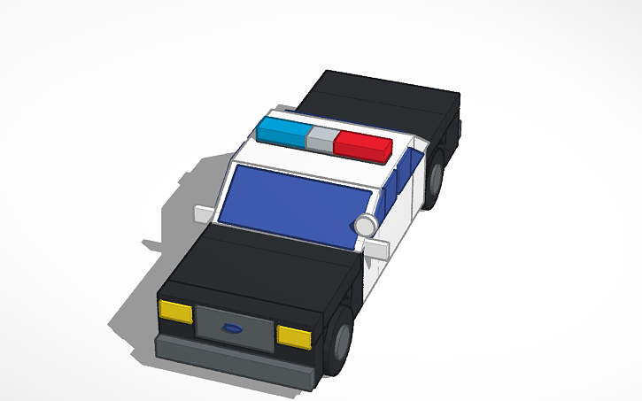 3D design Police Car - Tinkercad