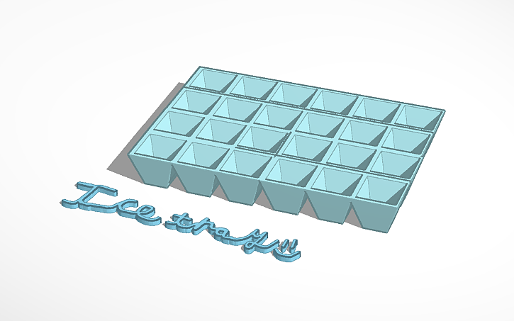 3D design Ice tray :) - Tinkercad