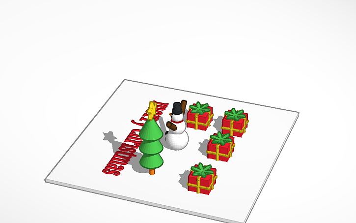 3D design merry christmas | Tinkercad