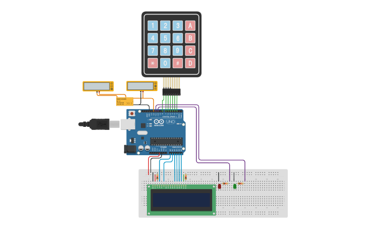 Circuit design Digicode - Tinkercad