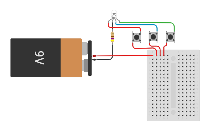 Circuit design Circuitos básicos - Tinkercad