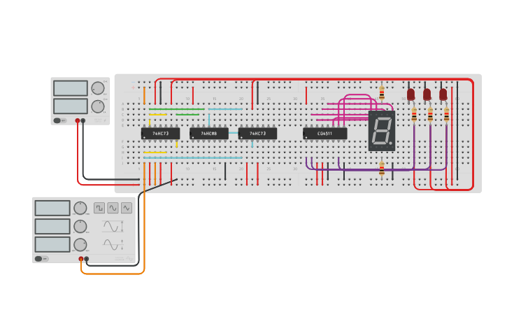 Circuit Design 3 Bit Synchronous Down Counter Tinkercad