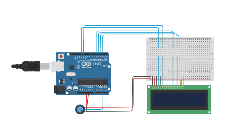 Circuit design Week4_2 Arduino volt meter - Tinkercad