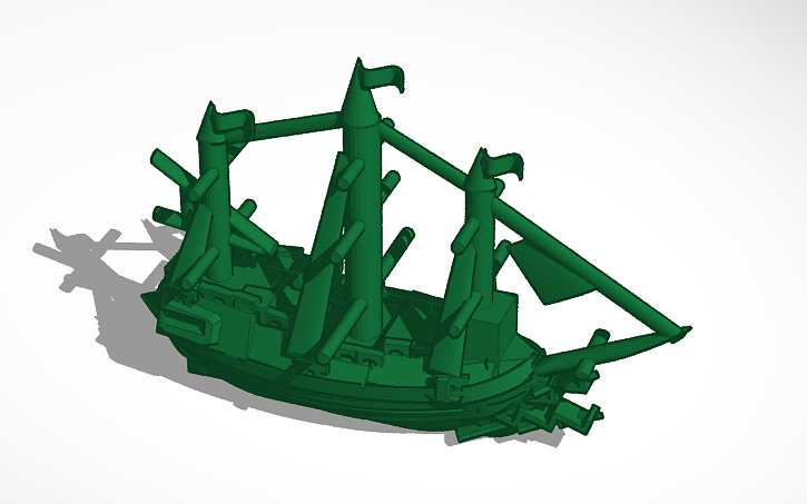 3D design pirate ship - Tinkercad