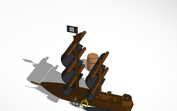 3D design pirate ship - Tinkercad
