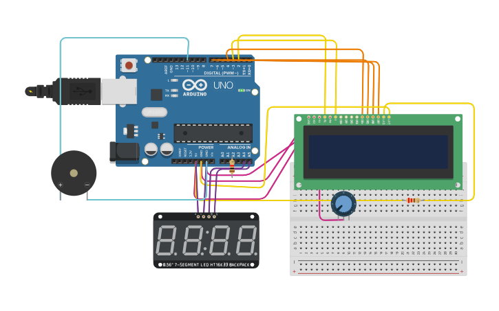 Circuit Design Smart Alarm Clock Tinkercad