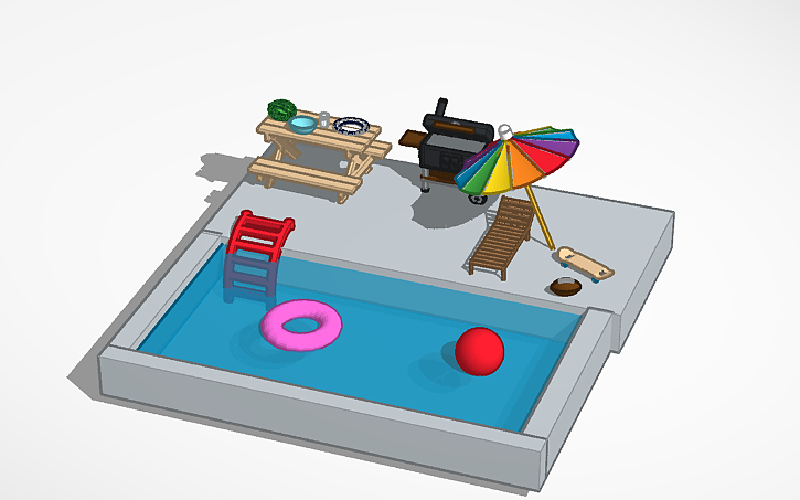 3D design Pool - Tinkercad