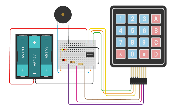 Circuit design Mini Piano - Tinkercad