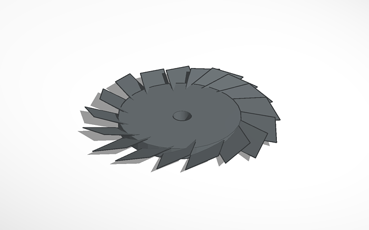 3D design Water Turbine - Tinkercad