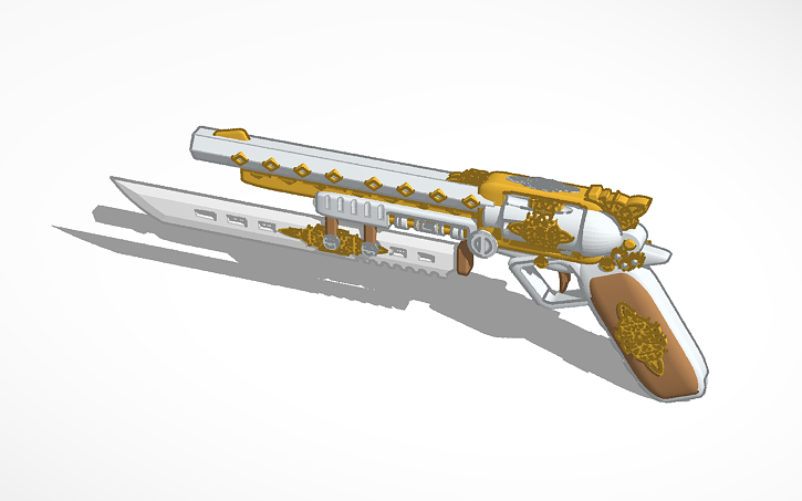 3D design Steam Punk Bladed Revolver | Tinkercad