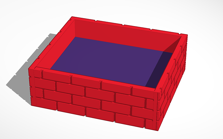 3D design Brick Wall Benjamin (FB) - Tinkercad