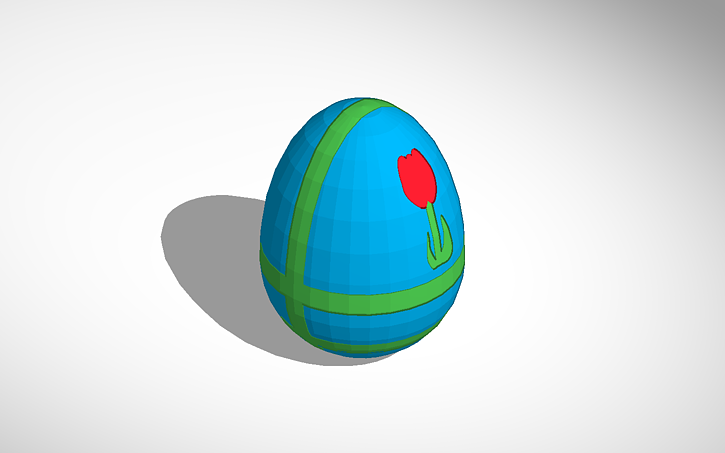 3D design Easter Egg Design #2 | Tinkercad