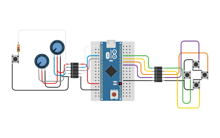 Circuit design Command Center (Joystick and Buttonpad) | Tinkercad
