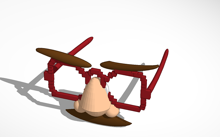 3D design funny glasses - Tinkercad