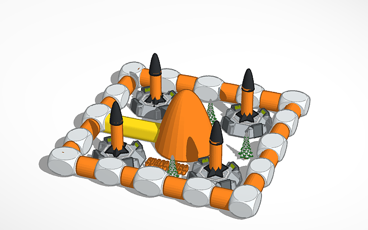 3D design Mars base - Tinkercad