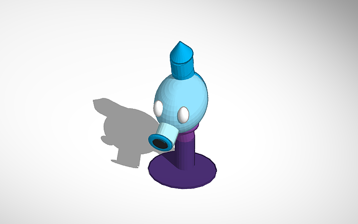 3D design Plants VS Zombies Shadow Pea - Tinkercad