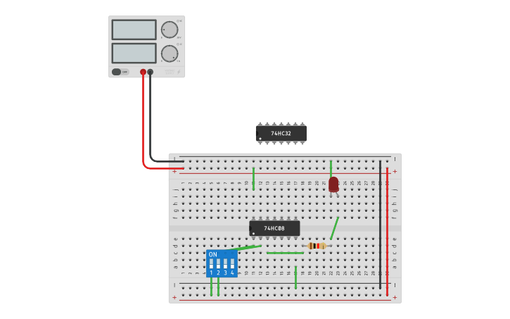 Circuit design Truth Table - Tinkercad