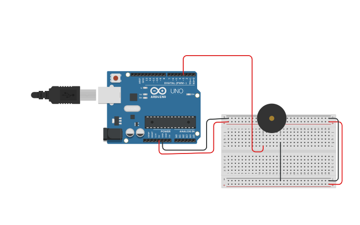Circuit design 016-buzzer tetris theme - Tinkercad