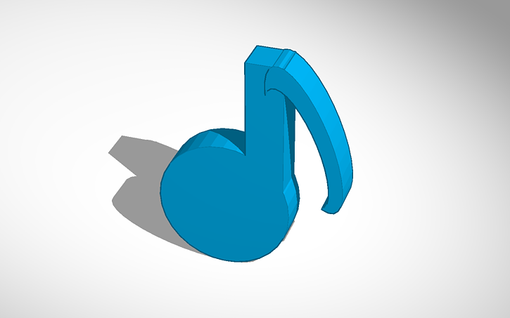 3D design Musical note - Tinkercad