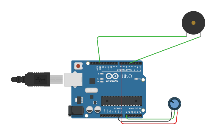 Circuit Design Rain Alarm Tinkercad