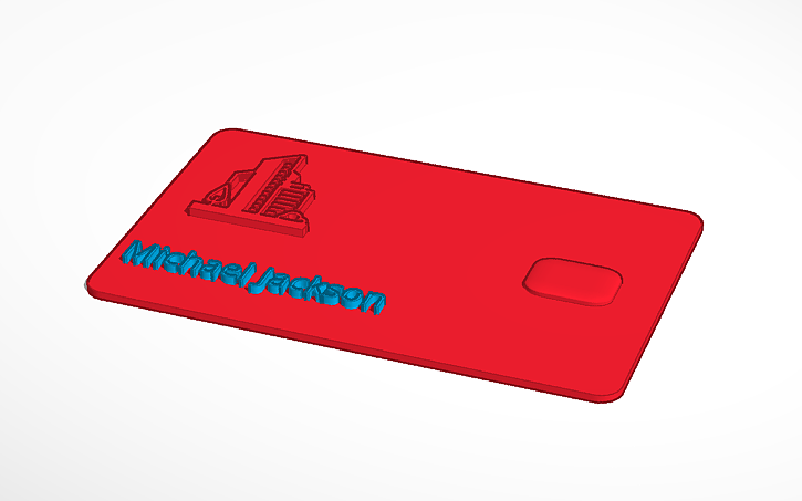 3D design Credit/Debit Card - Tinkercad