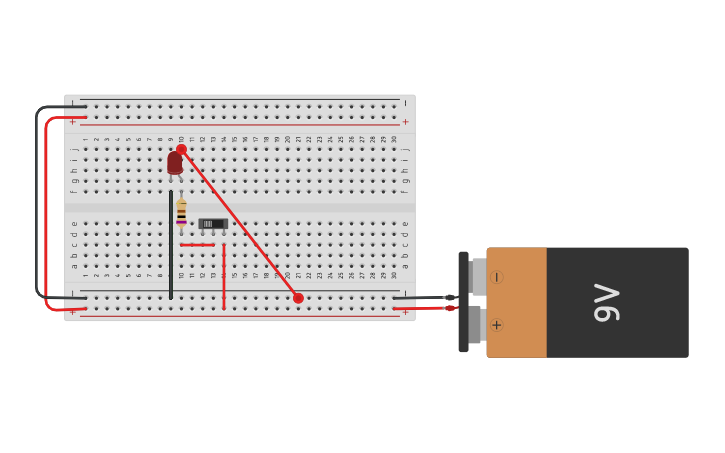 Circuit design LED - Tinkercad
