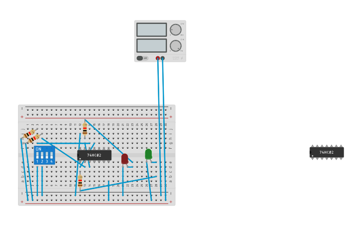 Circuit design BIESTABLE 02 | Tinkercad