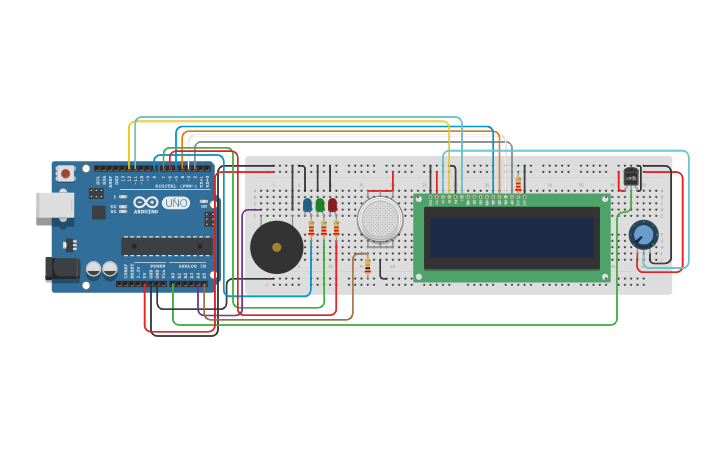 Circuit design Termômetro Inteligênte Arduino - Tinkercad