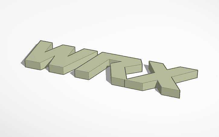 3D design wrx logo pintable - Tinkercad