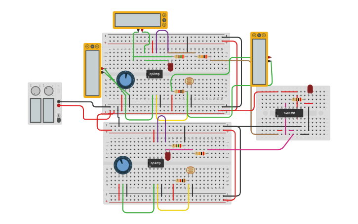 Circuit design Motion Detection system using LDR, OPamp and NAND gate ...