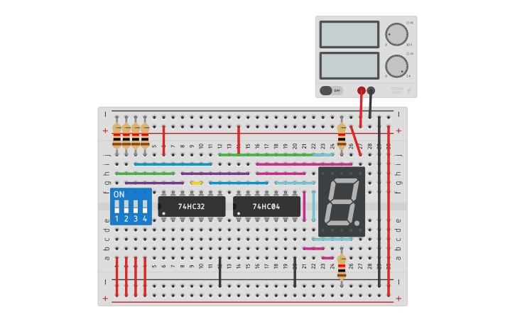 Circuit design Examen 1, completo - Tinkercad