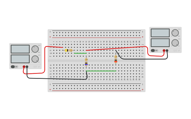 Circuit design Ley de kirchoff | Tinkercad