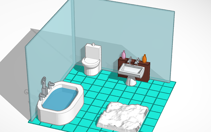 3D design bathroom made by nishtha - Tinkercad