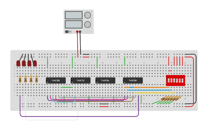 Circuit design Lab 3 1-Bit Adder | Tinkercad Circuit design Lab 3 1-Bit Adder | Tinkercad