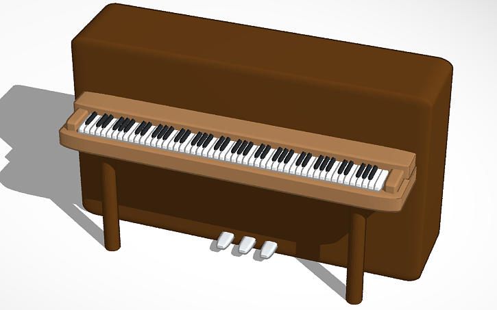 3D design Piano - Tinkercad