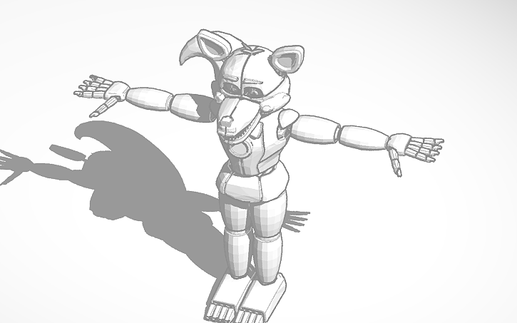 3D design fnaf lolbit/ funtime foxy - Tinkercad