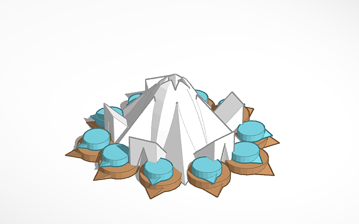 3D design Own monument-Lotus Temple - Tinkercad