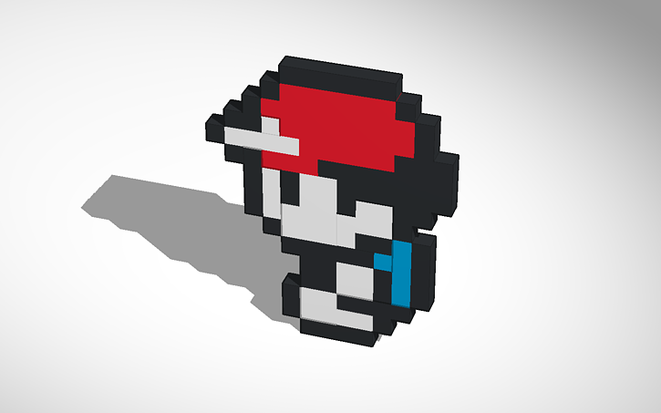 3D design 8-Bit Red ツ - Tinkercad