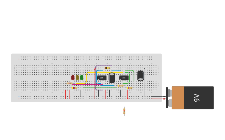 Circuit design Traffic Lights | Tinkercad