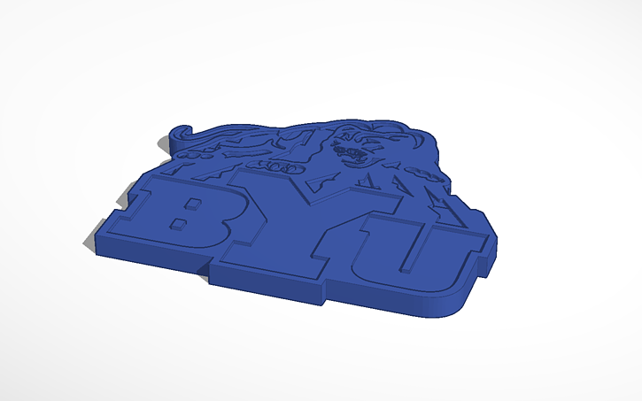 3D design BYU logo - Tinkercad