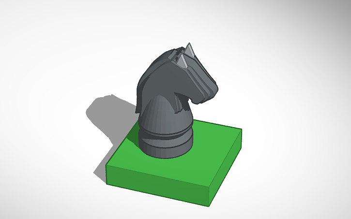 3D design chess knight DWAYNE - Tinkercad