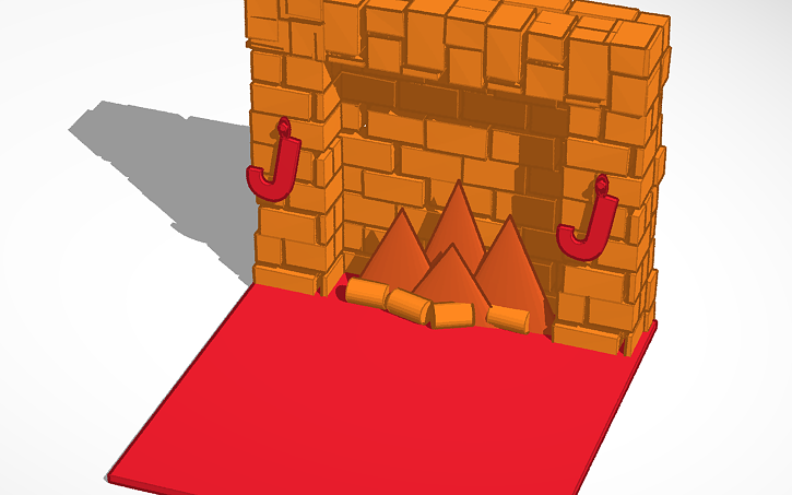 3D design fireplace LHI - Tinkercad