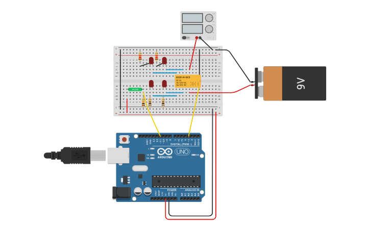 Circuit design DPDT Van woudenberg | Tinkercad