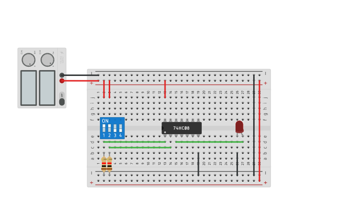 Circuit design Práctica 1 - 3A | Tinkercad