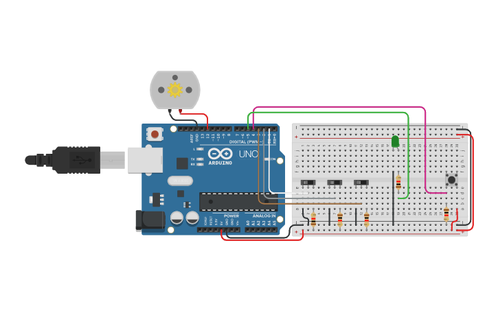 Circuit design Ejercicio 6 - Lógica combinacional - Tinkercad